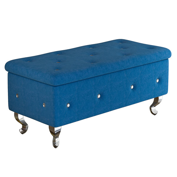 Rosdorf Park Hercule Upholstered Flip Top Storage Bench Wayfair